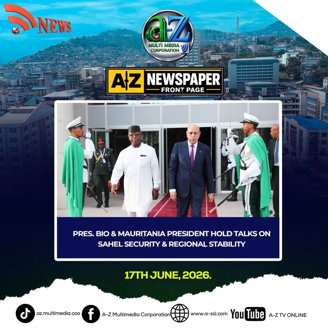 President Bio and Mauritania President Hold Talks on Sahel Security and ...